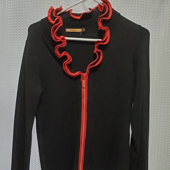 Belldini | Sweaters | Belldini Black Sweater With Rhinestones Zipper ...